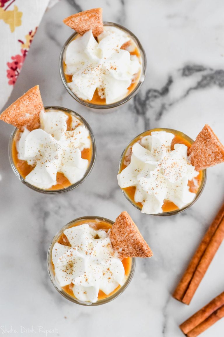 Pumpkin Pie Pudding Shots - Shake Drink Repeat