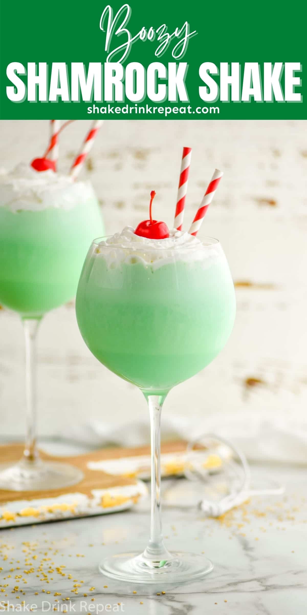 Boozy Shamrock Shake - Shake Drink Repeat