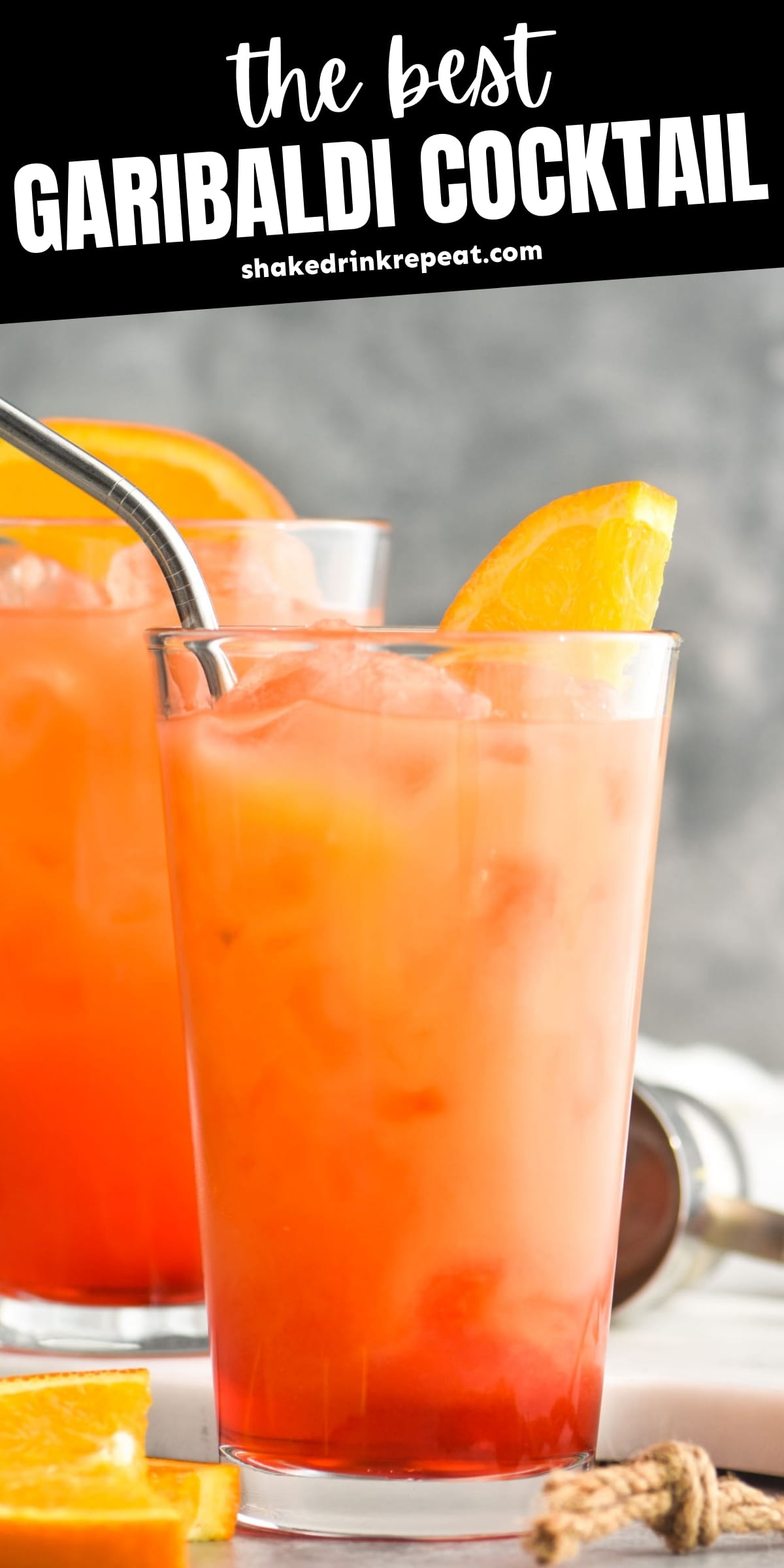 Garibaldi Cocktail (Campari Orange) - Shake Drink Repeat