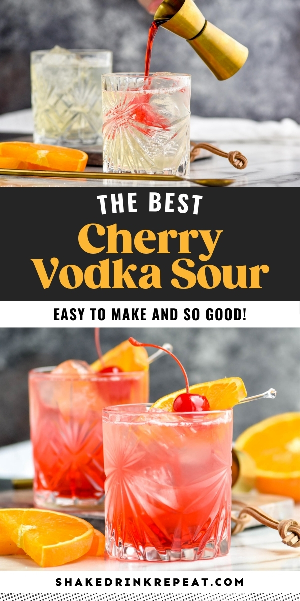 Cherry Vodka Sour - Shake Drink Repeat