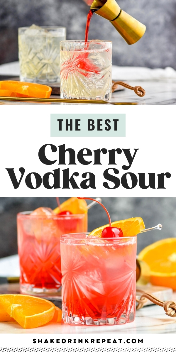 Cherry Vodka Sour - Shake Drink Repeat