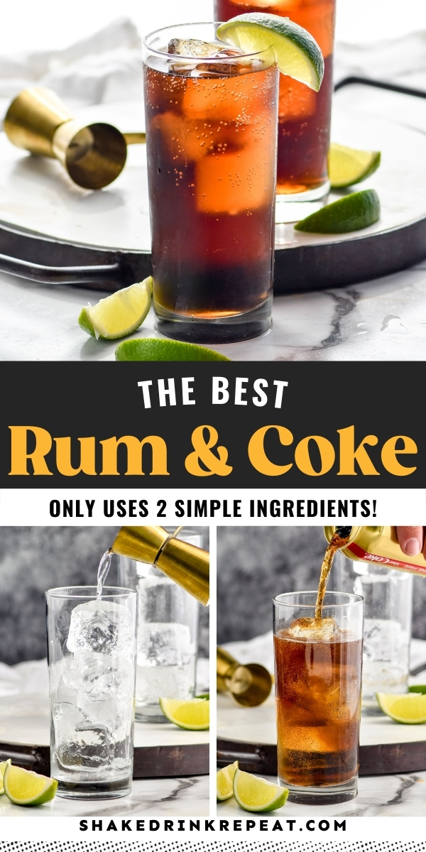 Rum and Coke - Shake Drink Repeat