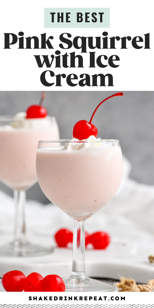 Pink Squirrel with Ice Cream - Shake Drink Repeat