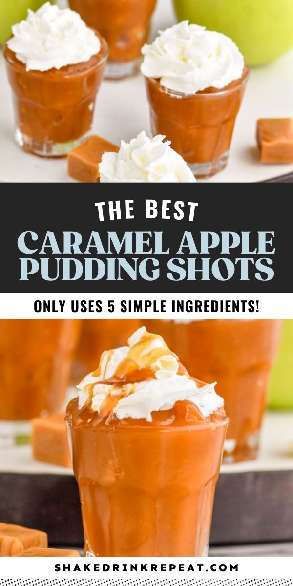 Caramel Apple Pudding Shots - Shake Drink Repeat