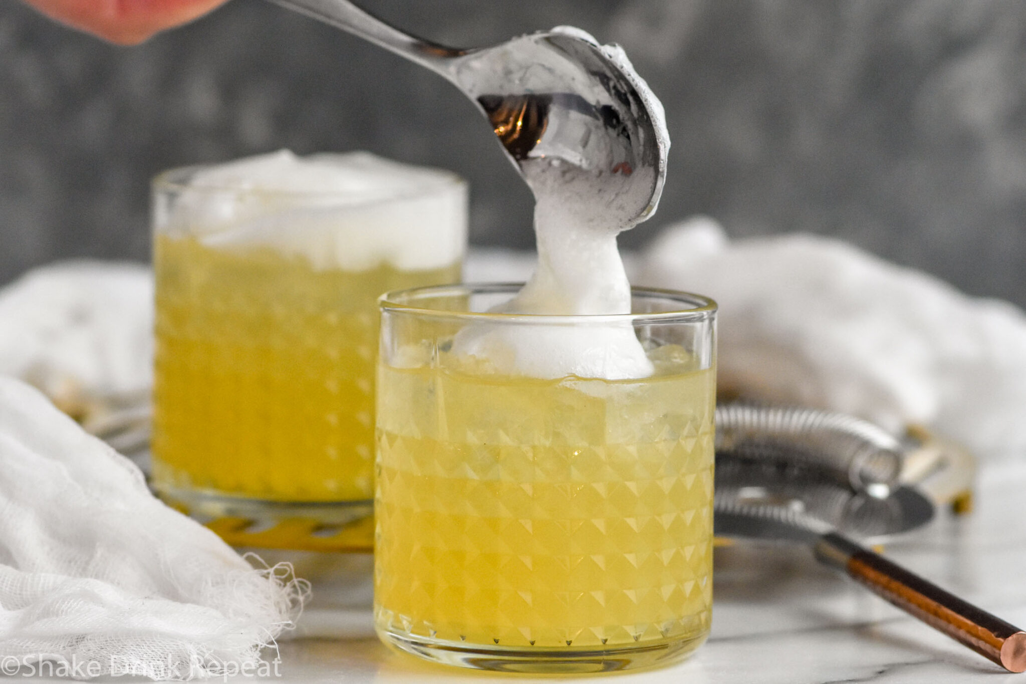 Apple Pear Whiskey Sour - Shake Drink Repeat