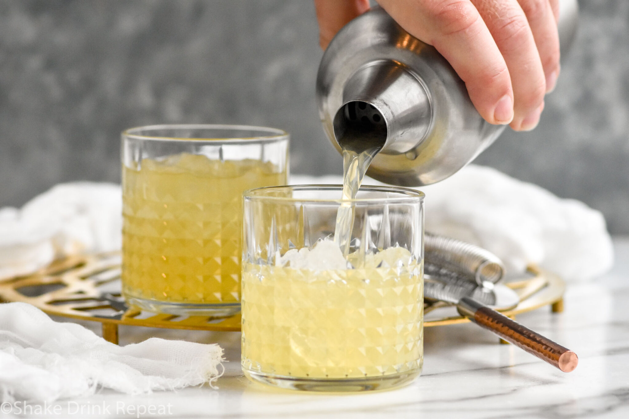 Apple Pear Whiskey Sour - Shake Drink Repeat