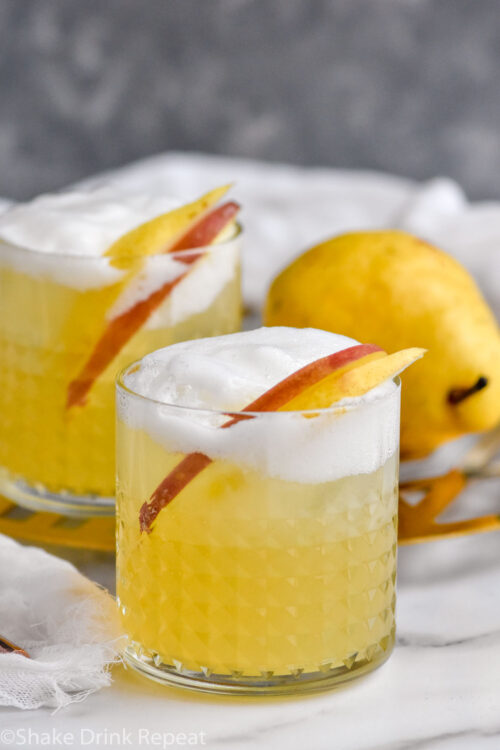 Apple Pear Whiskey Sour - Shake Drink Repeat
