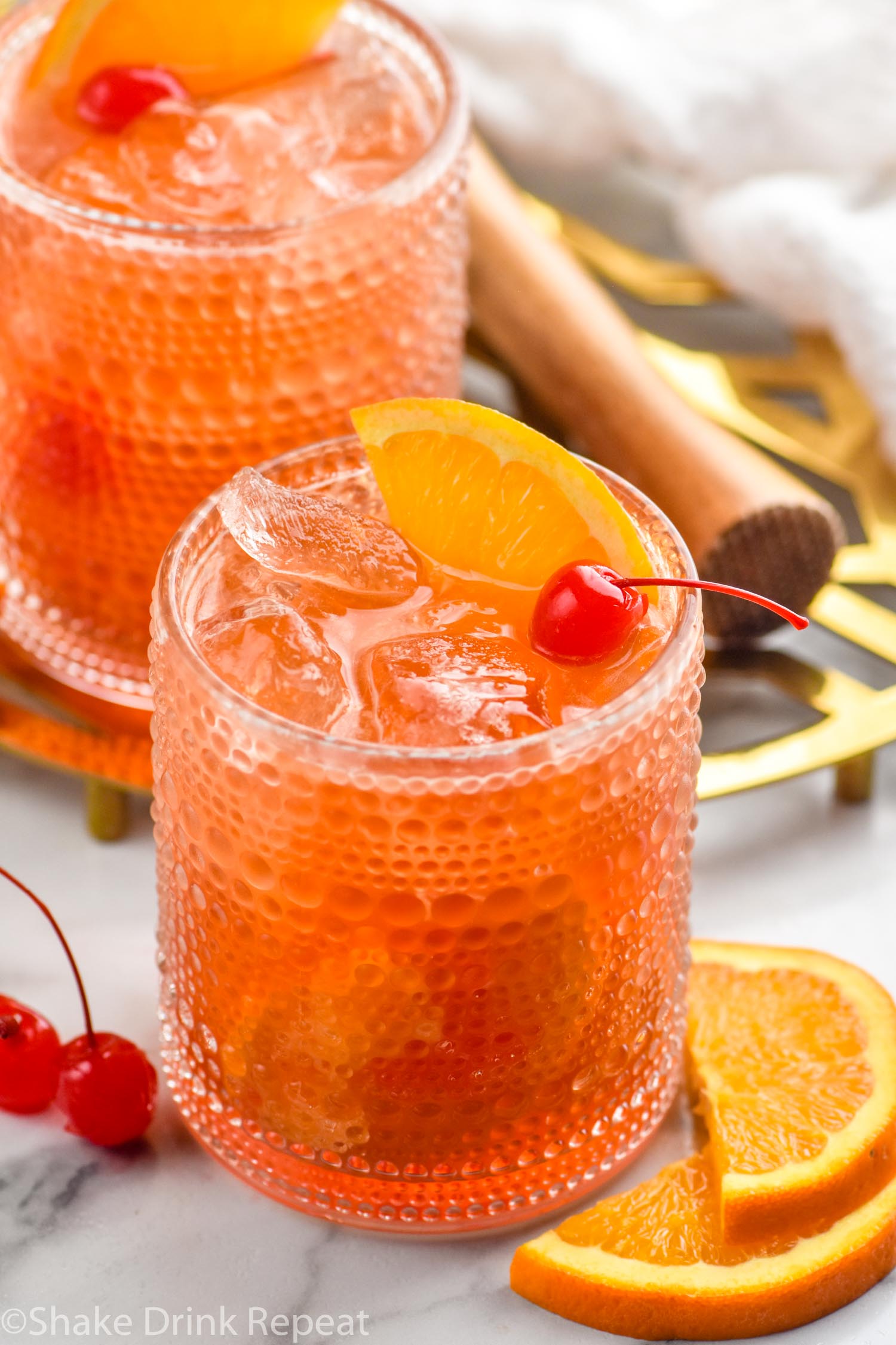 Cherry Old Fashioned - Shake Drink Repeat