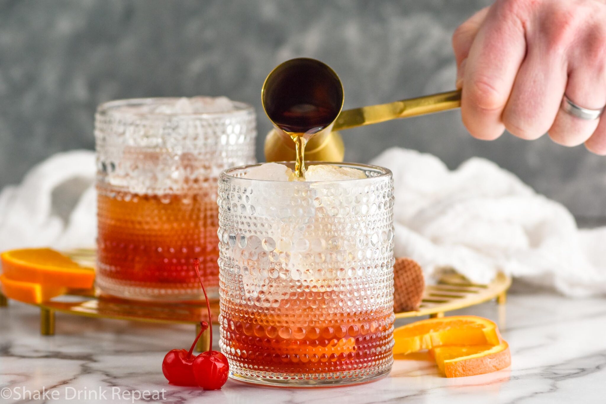 Cherry Old Fashioned - Shake Drink Repeat
